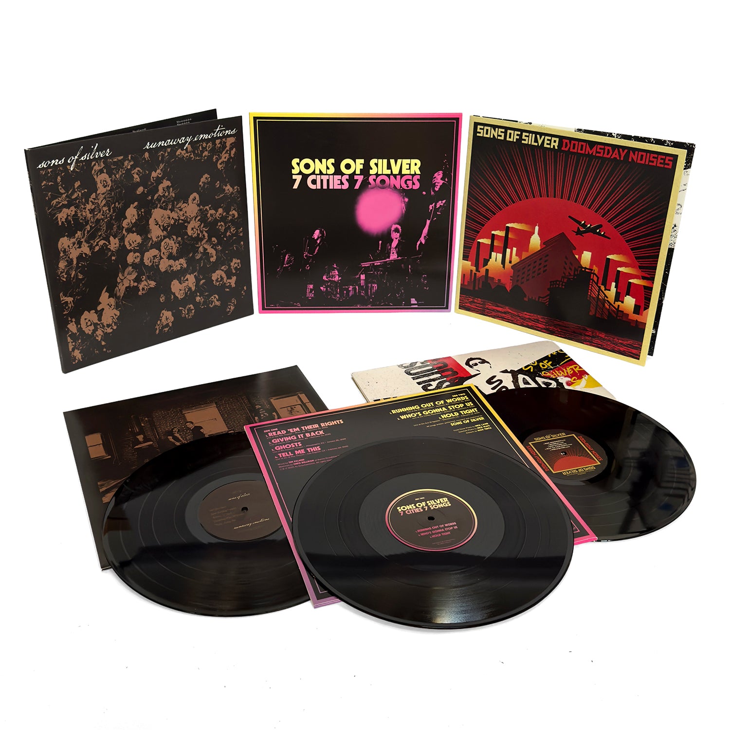 VINYL BUNDLE: 7 CITIES 7 SONGS + RUNAWAY EMOTIONS + DOOMSDAY NOISES ...
